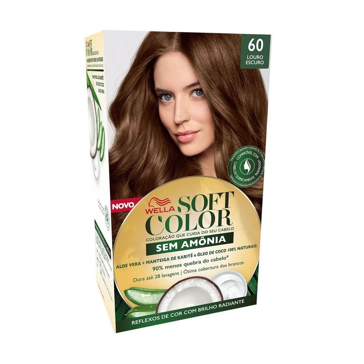 Tintura Wella Soft Color 60 Louro Escuro em oferta | Droga Raia