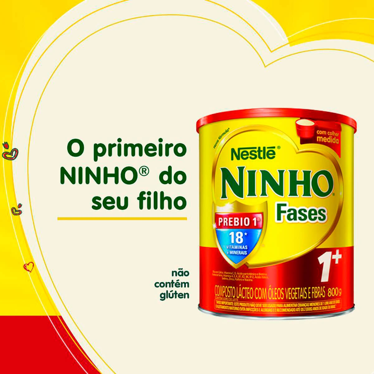 Ninho Fases 1+ Composto Nestlé Lácteo 800g | Droga Raia