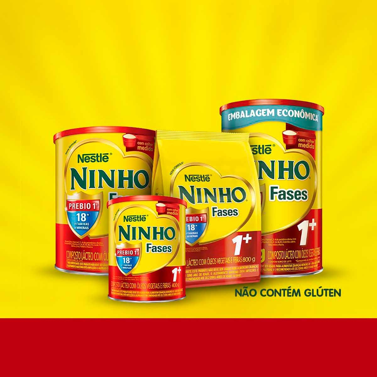 Ninho Fases 1+ Composto Nestlé Lácteo 800g | Droga Raia