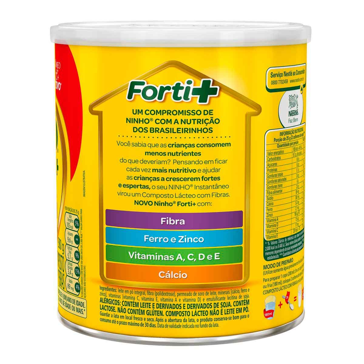 Composto Lácteo Ninho Mix Forti+ Instantâneo Fibras- compre em oferta ...
