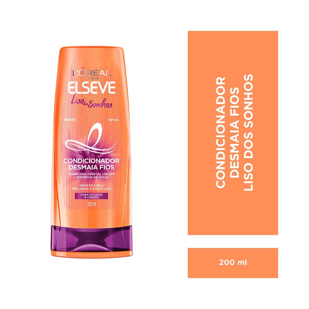 Condicionador Elseve Liso dos Sonhos com 200ml | Droga Raia