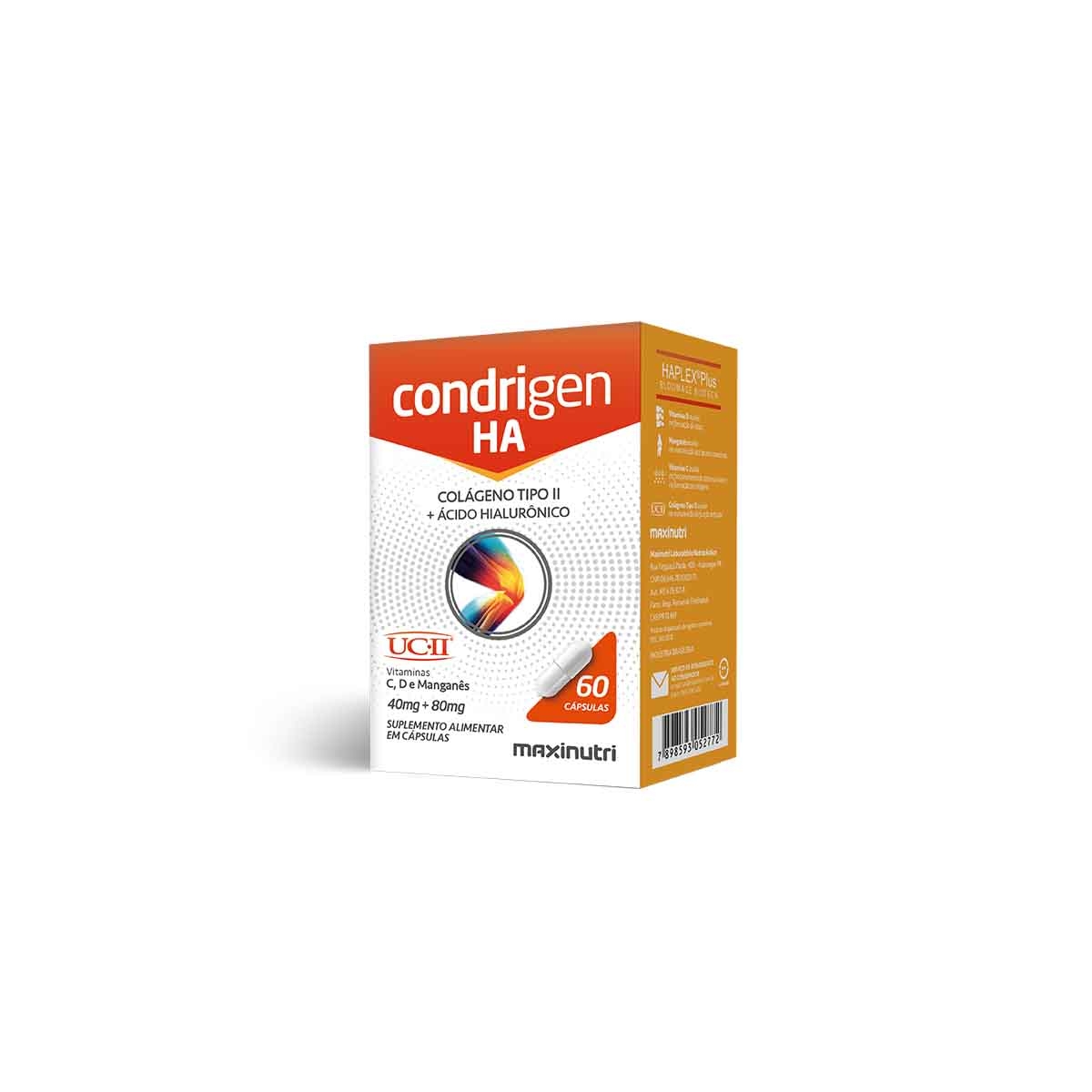 Condrigen HA Colágeno Tipo II + Ácido Hialurônico Maxinutri - Preço ...