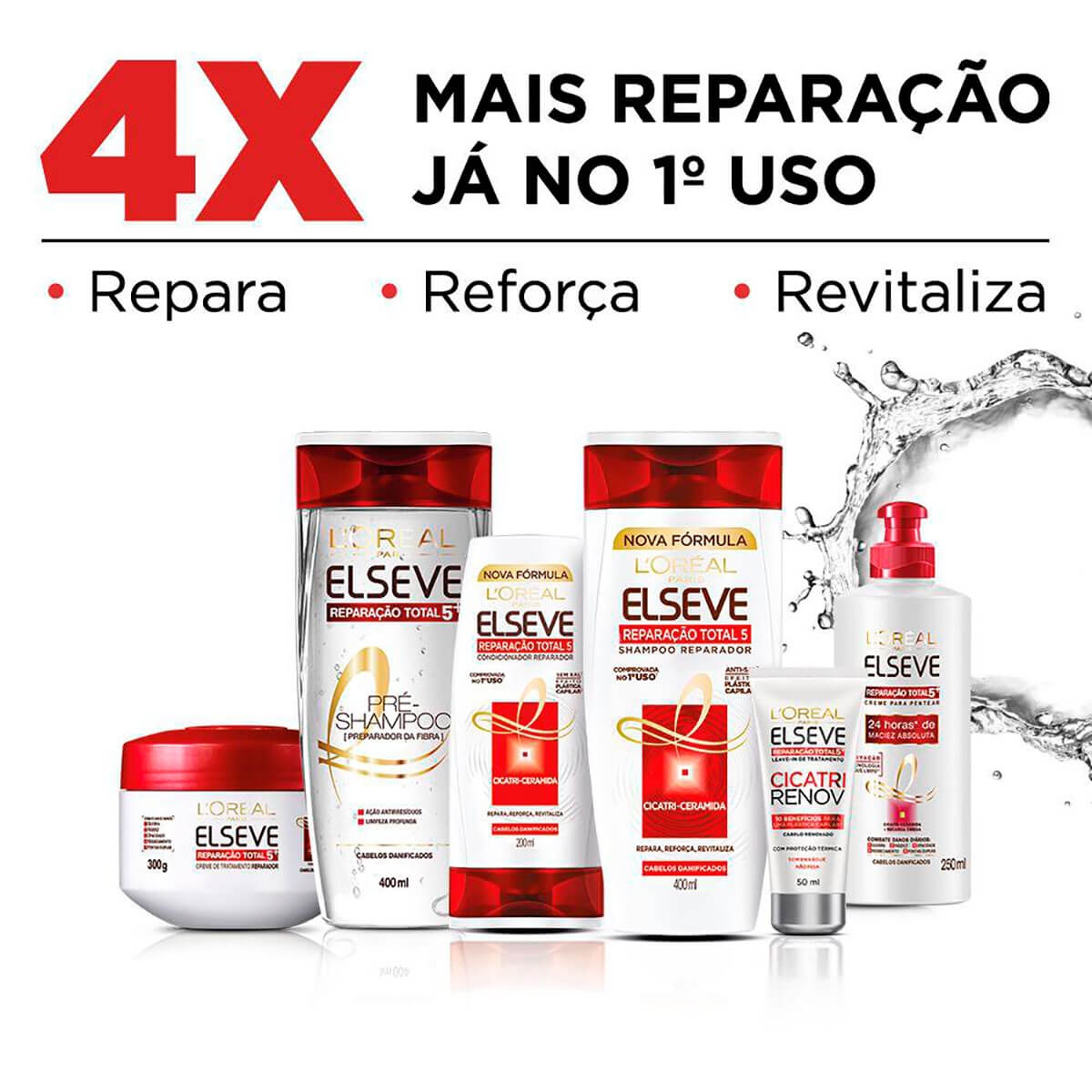Creme de Tratamento Elseve Reparação Total 5+ 300g | Droga Raia