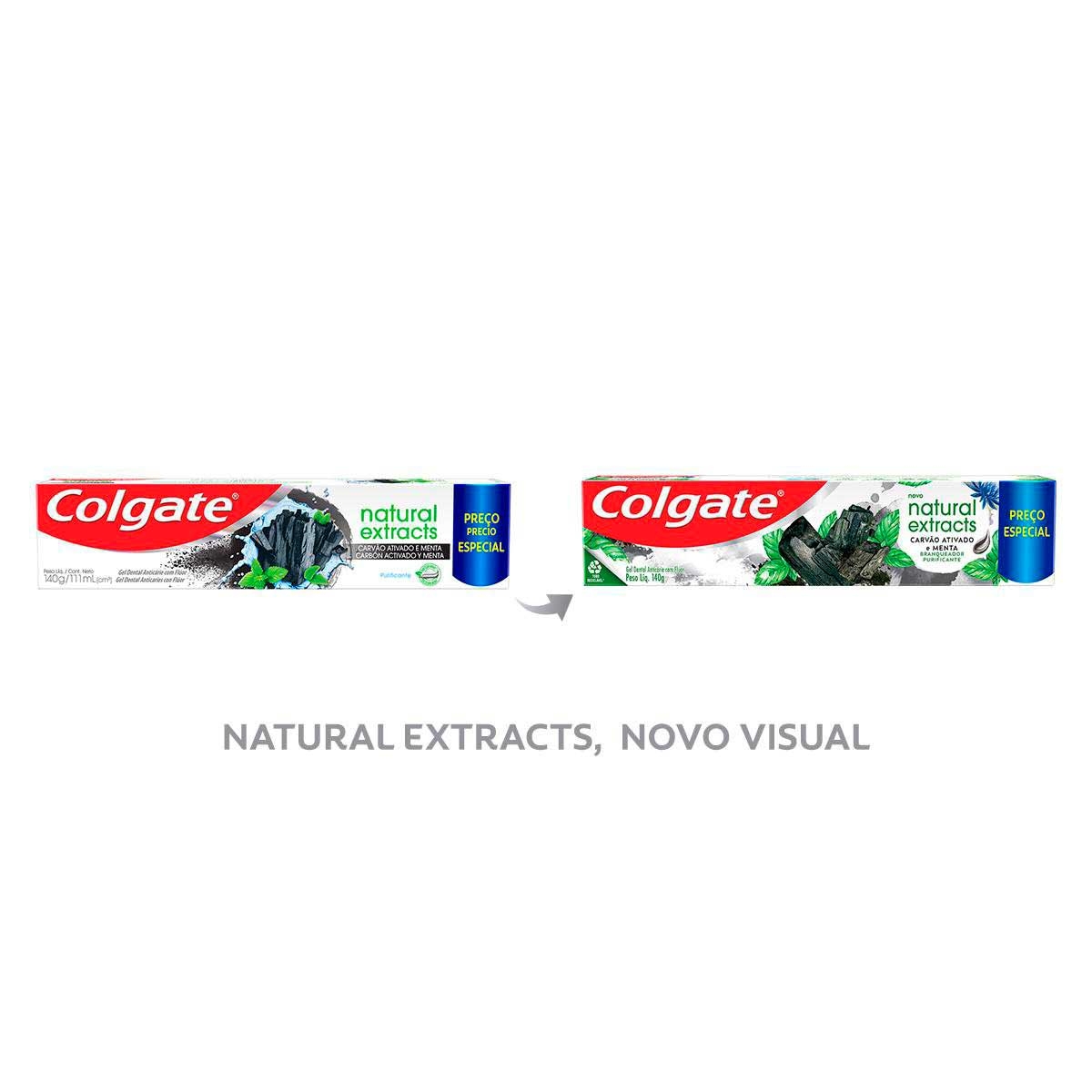 Pasta de Dente Colgate Natural Extracts Carvão Ativado com 140g | Droga ...