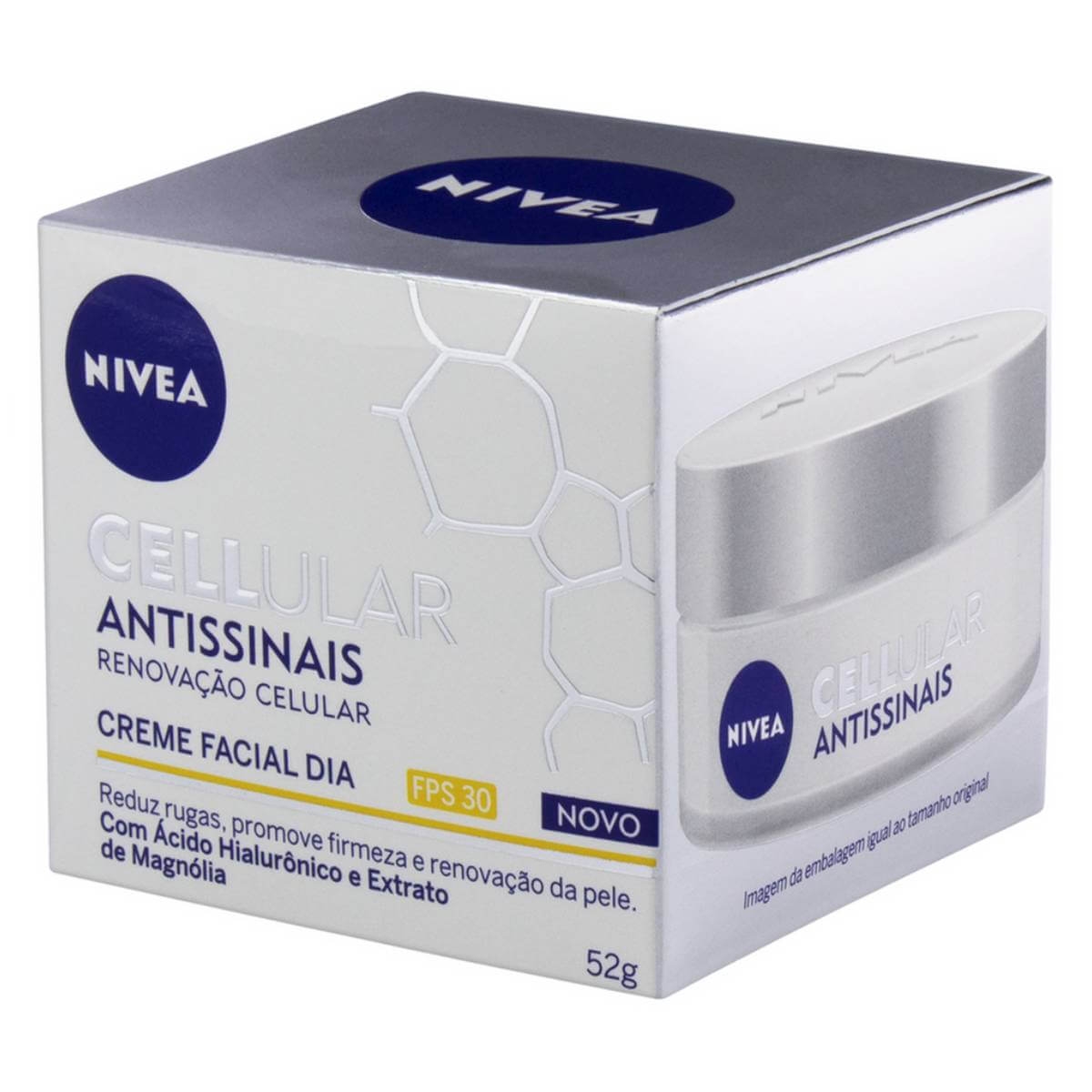 Creme Facial Antissinais Dia Nivea Cellular FPS30 50ml | Droga Raia