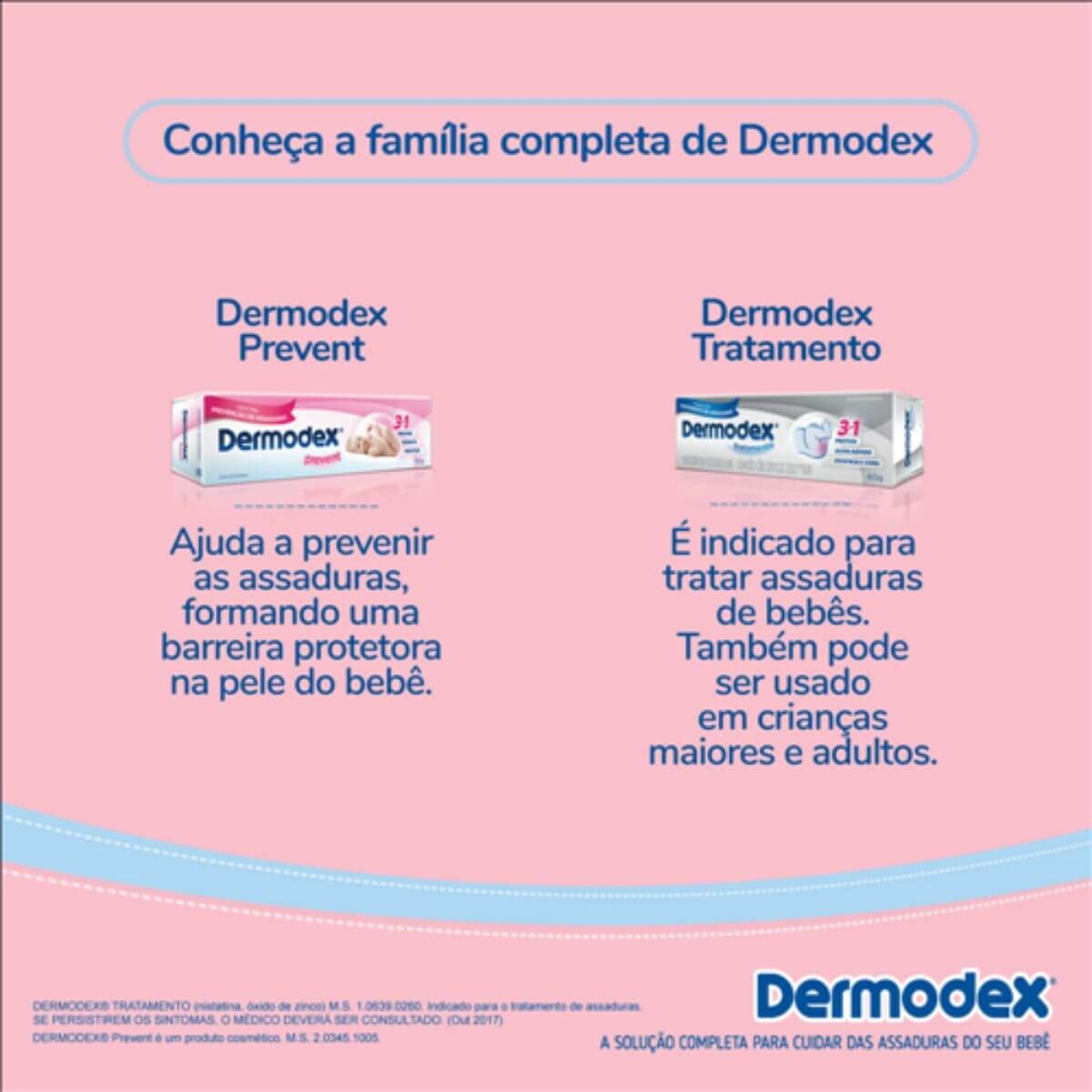 Creme para Prevenção de Assaduras Dermodex Prevent com 60g | Droga Raia
