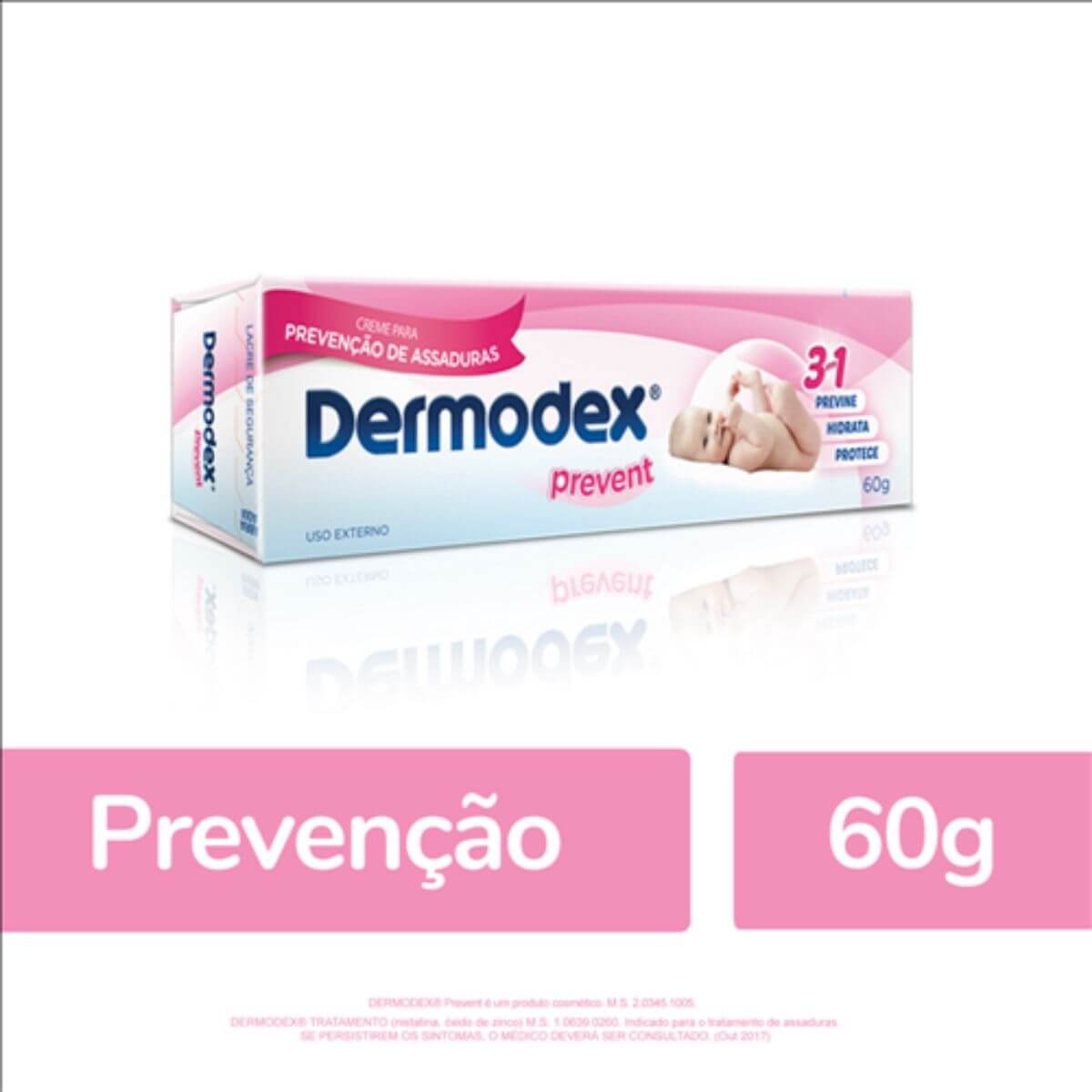 Creme para Prevenção de Assaduras Dermodex Prevent com 60g | Droga Raia