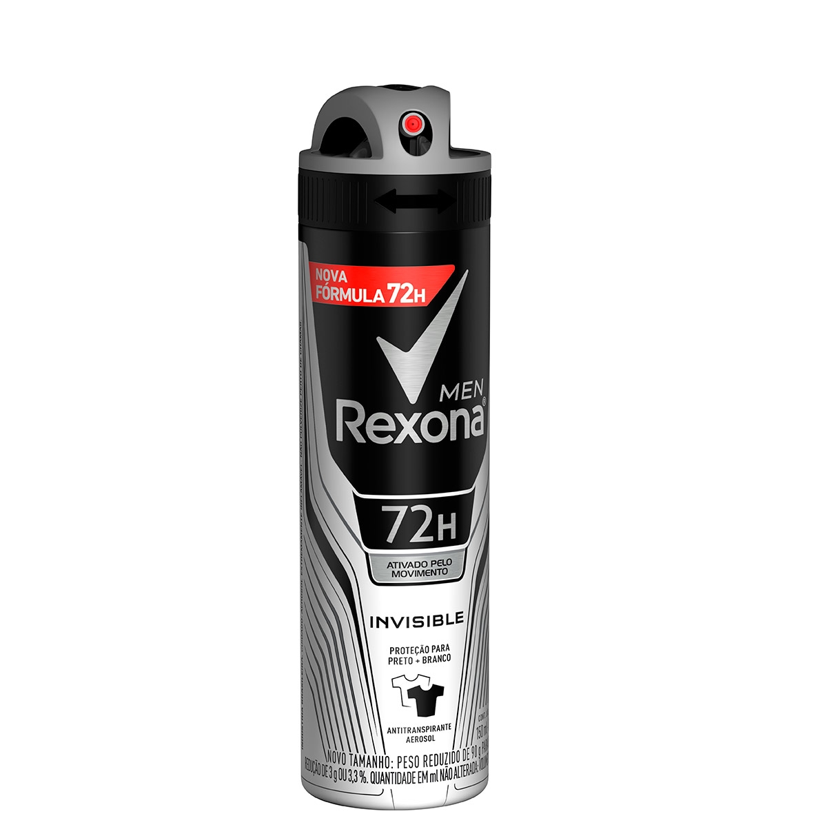 Desodorante Antitranspirante Aerosol Rexona Men Invisible Masculino com ...