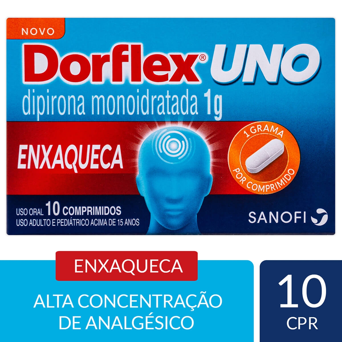 Dorflex Uno Enxaqueca 1g com 10 comprimidos | Droga Raia