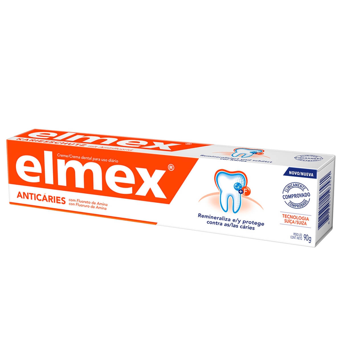 Pasta de Dente Elmex Anticáries com Fluoreto de Amina 90g: valor ...