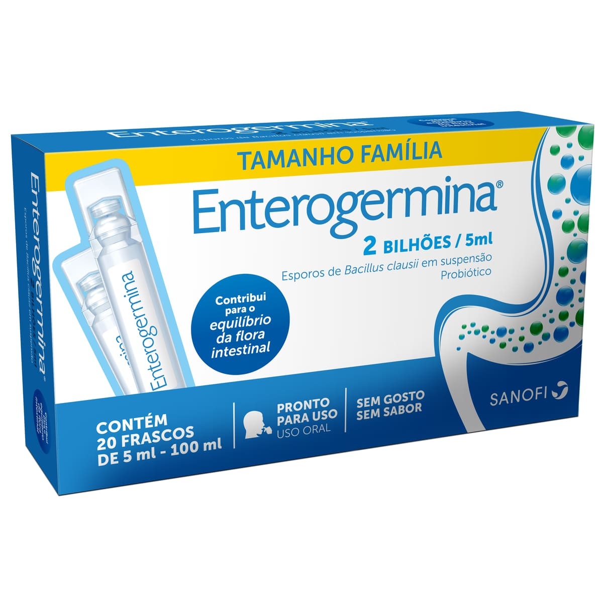 Probiótico Enterogermina com 20 frascos de 5ml | Droga Raia