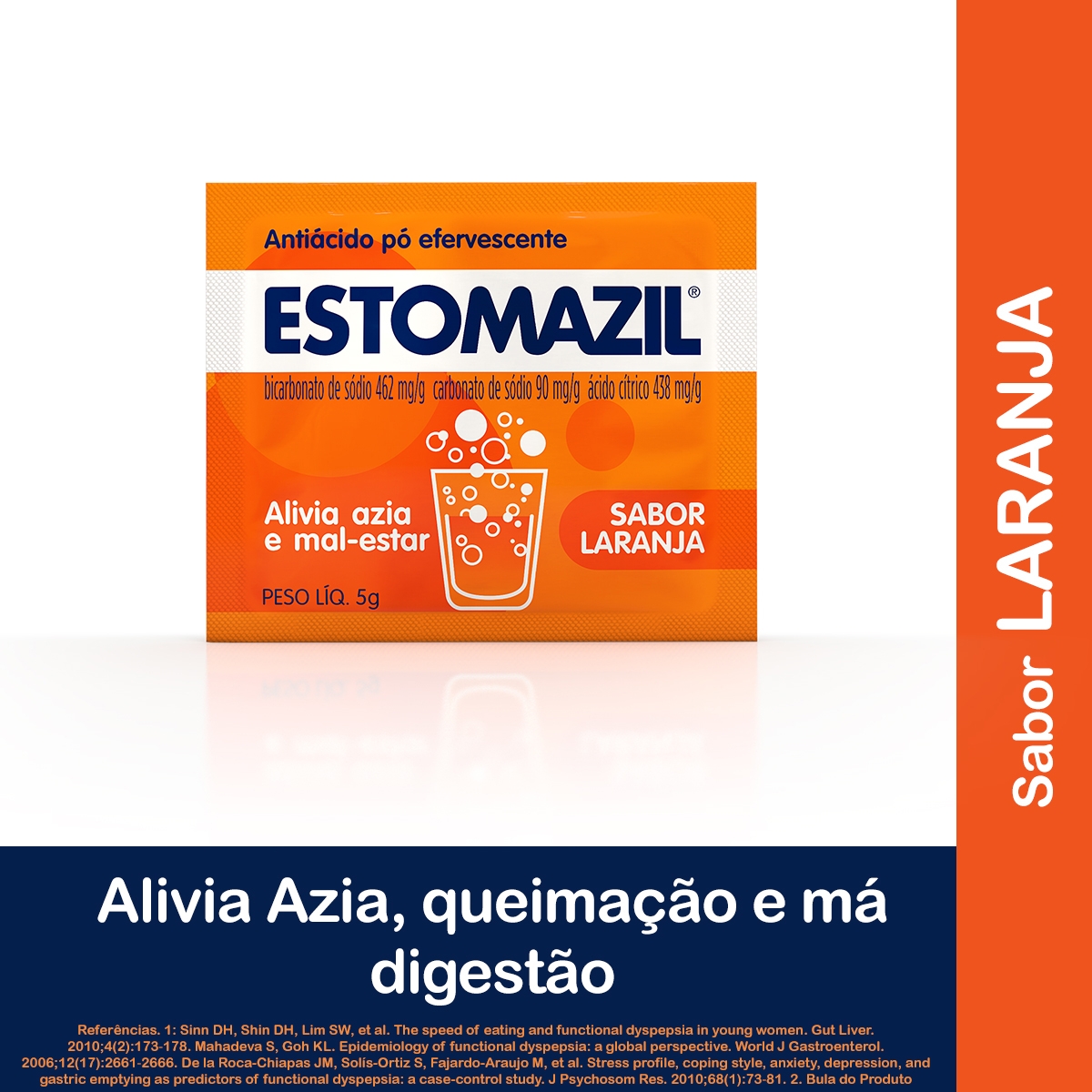 Estomazil Laranja Pó Efervescente 5g | Droga Raia