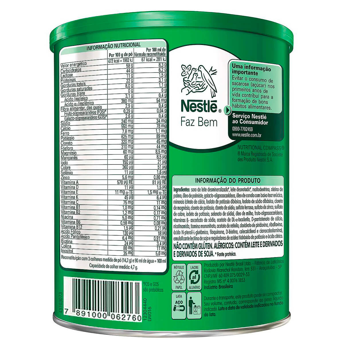 Nestlé Nestogeno 2 Fórmula Infantil 800g | Droga Raia