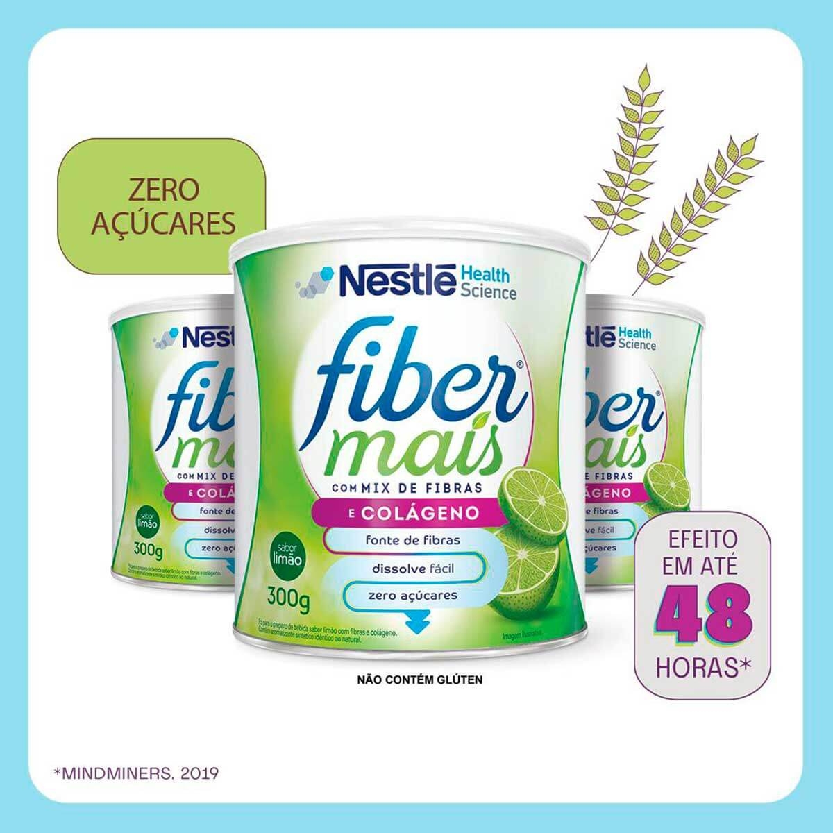 Regulador Intestinal FiberMais Colágeno e Mix de Fibras Limão com 300g ...