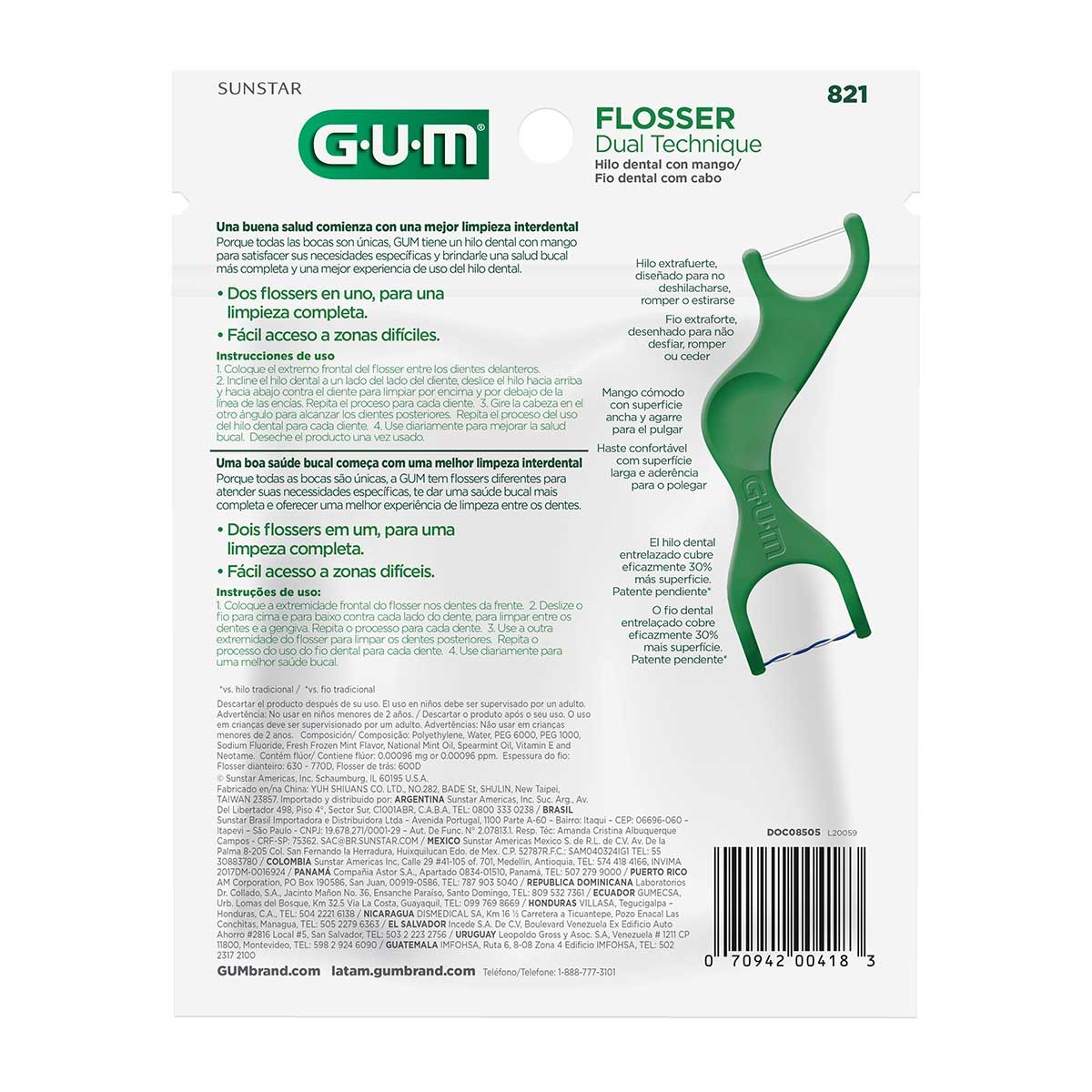 Fio Dental com Cabo G.U.M Flosser Dual Technique: Preço | Droga Raia