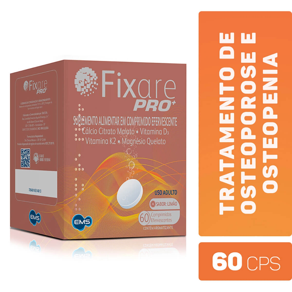 Suplemento Alimentar Fixare Pro EMS 60 comprimidos em oferta | Droga Raia