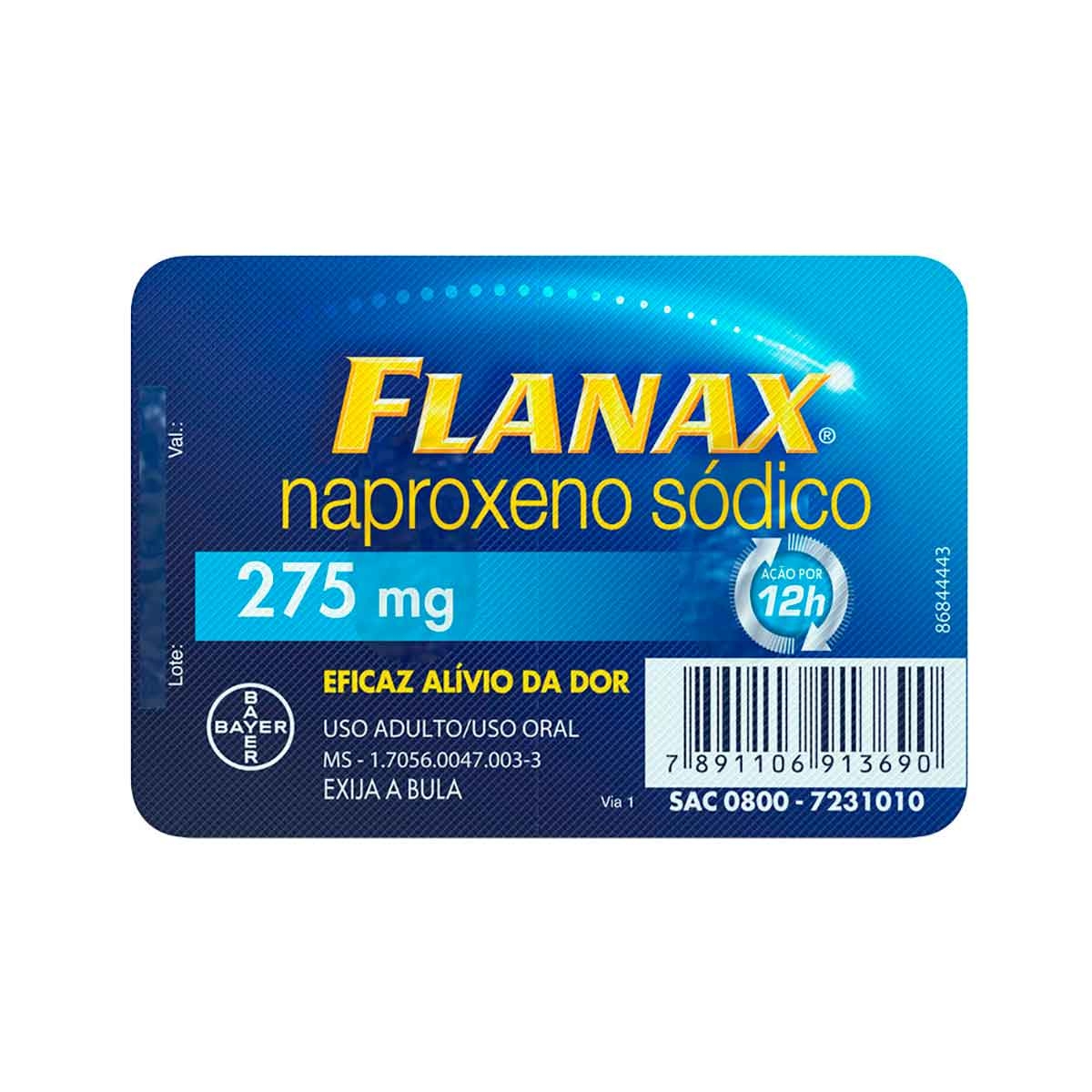 Flanax 275mg com 2 Comprimidos | Droga Raia