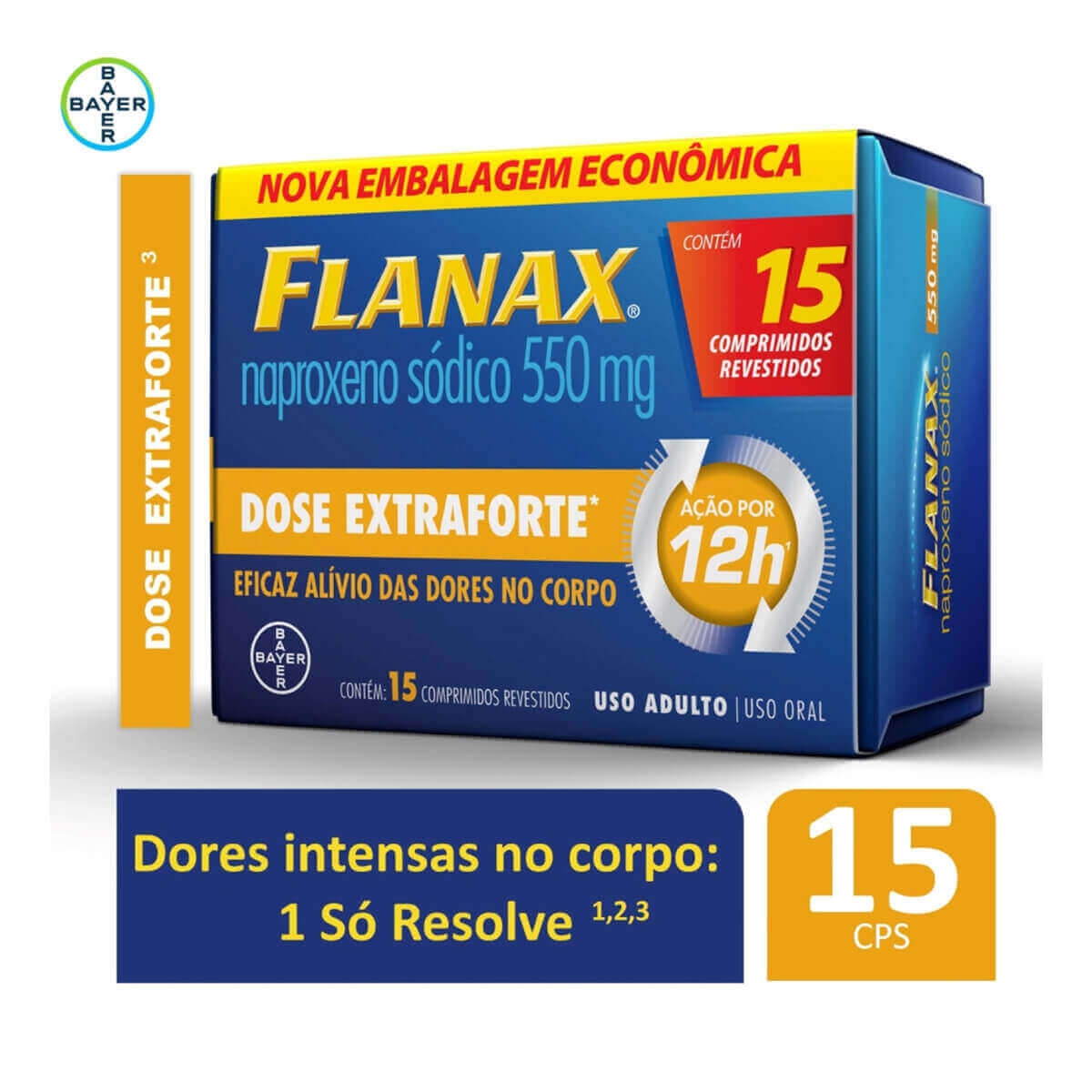 Flanax 550mg Dose Extraforte 15 comprimidos: Encontre online | Droga Raia