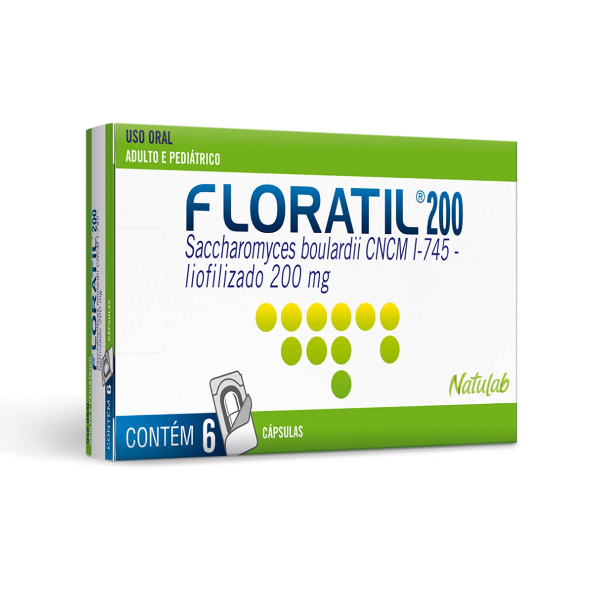 Floratil 200mg com 6 cápsulas | Droga Raia