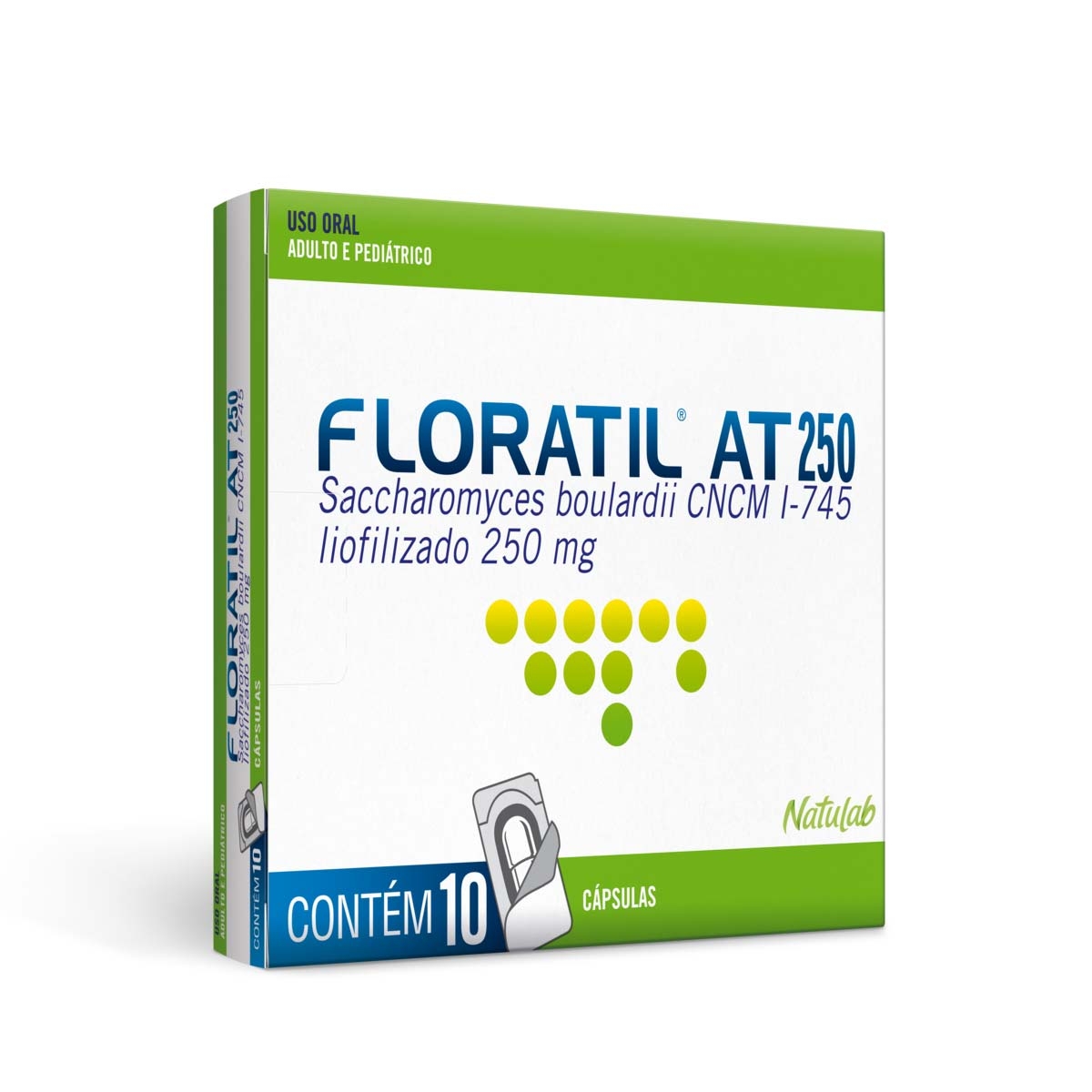 Floratil AT 250mg com 10 Cápsulas | Droga Raia