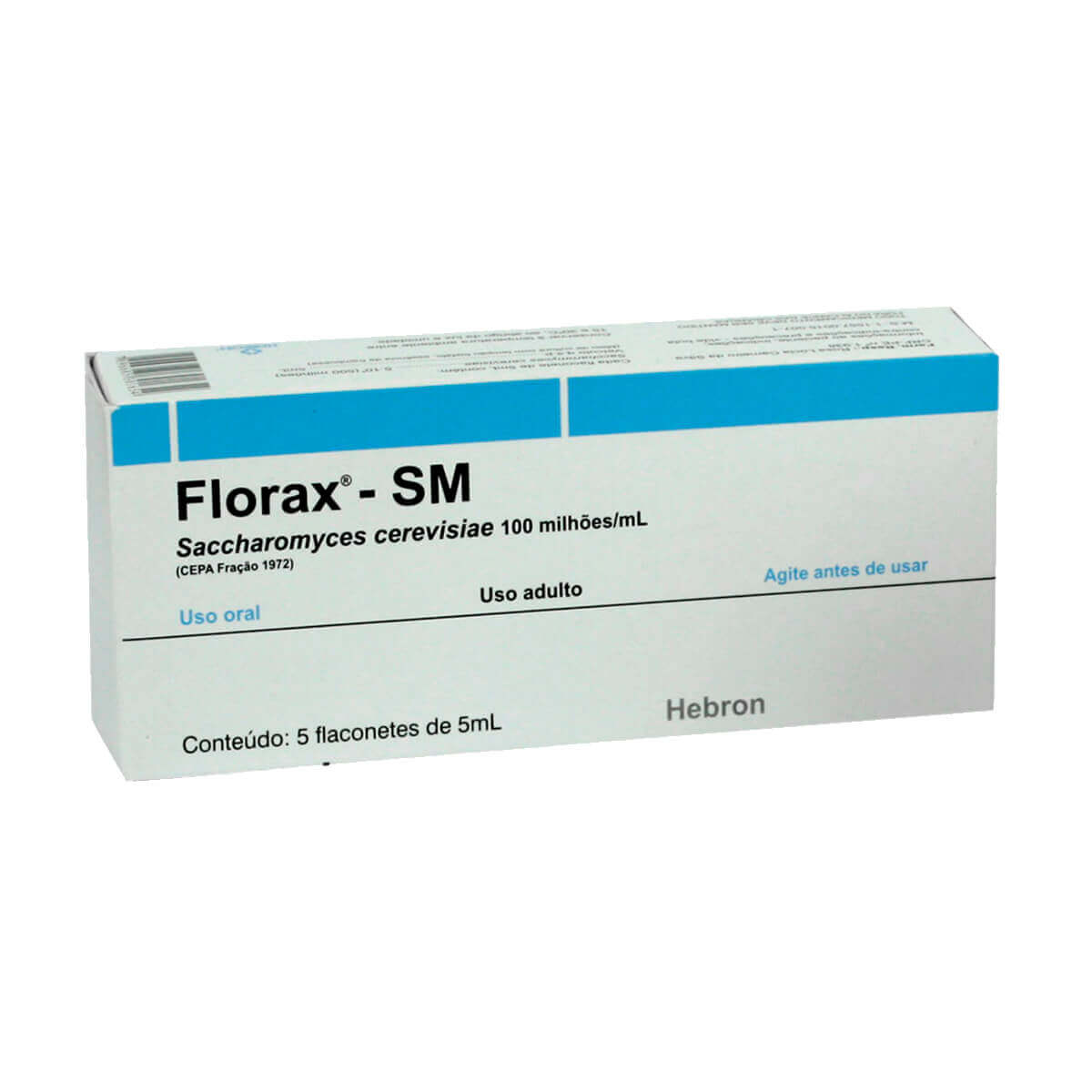 Florax SM Adulto Sabor Framboesa 5 Flaconetes Hebron | Droga Raia