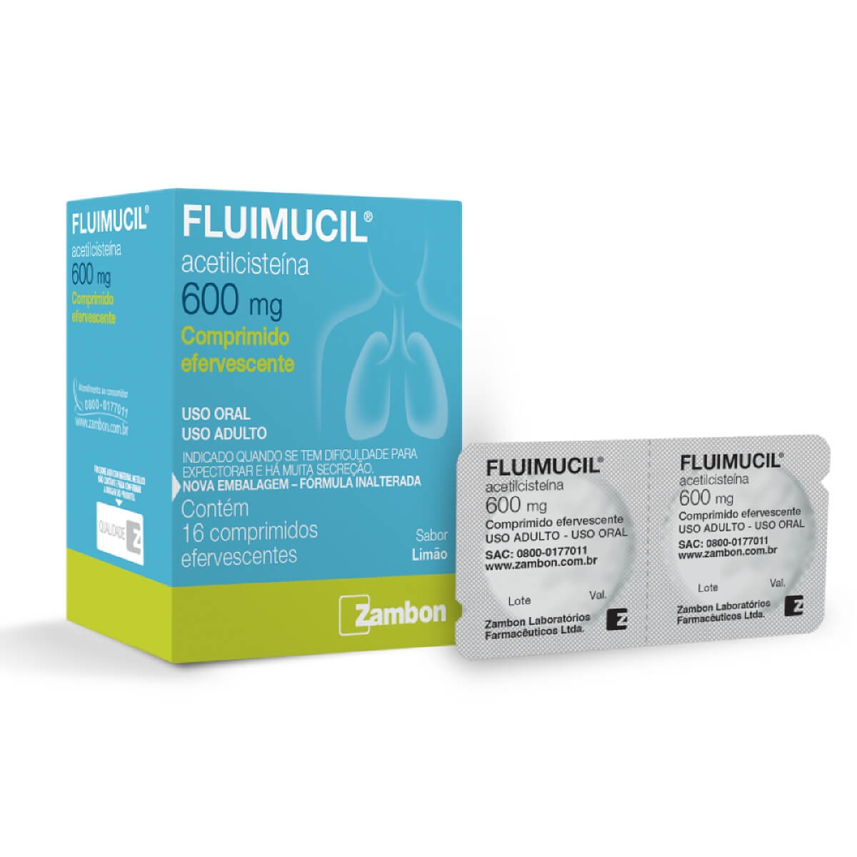 Fluimucil 600mg 16 comprimidos: Qual o preço e para que serve | Droga Raia
