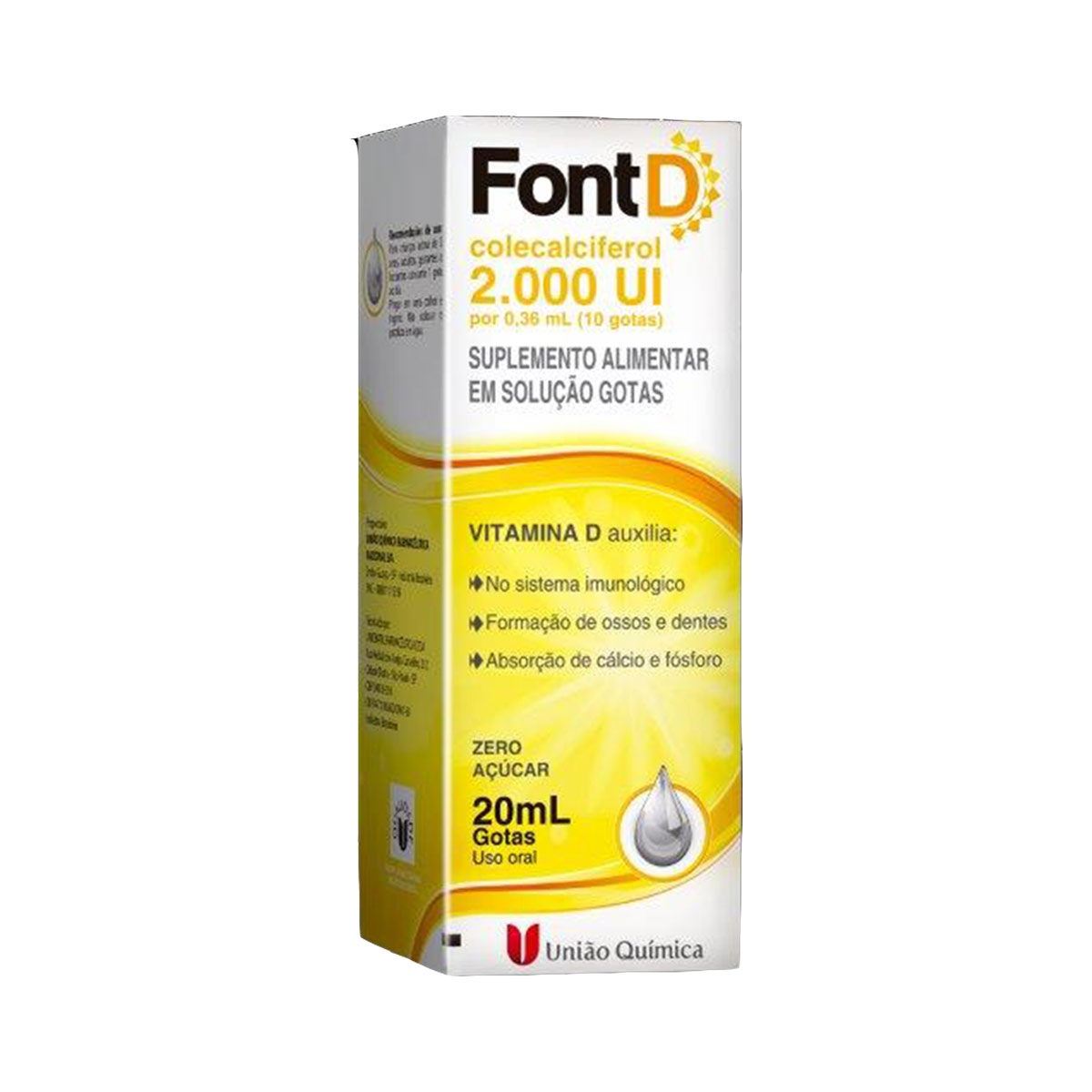 Vitamina D Font D 200UI Gotas com 20ml | Droga Raia