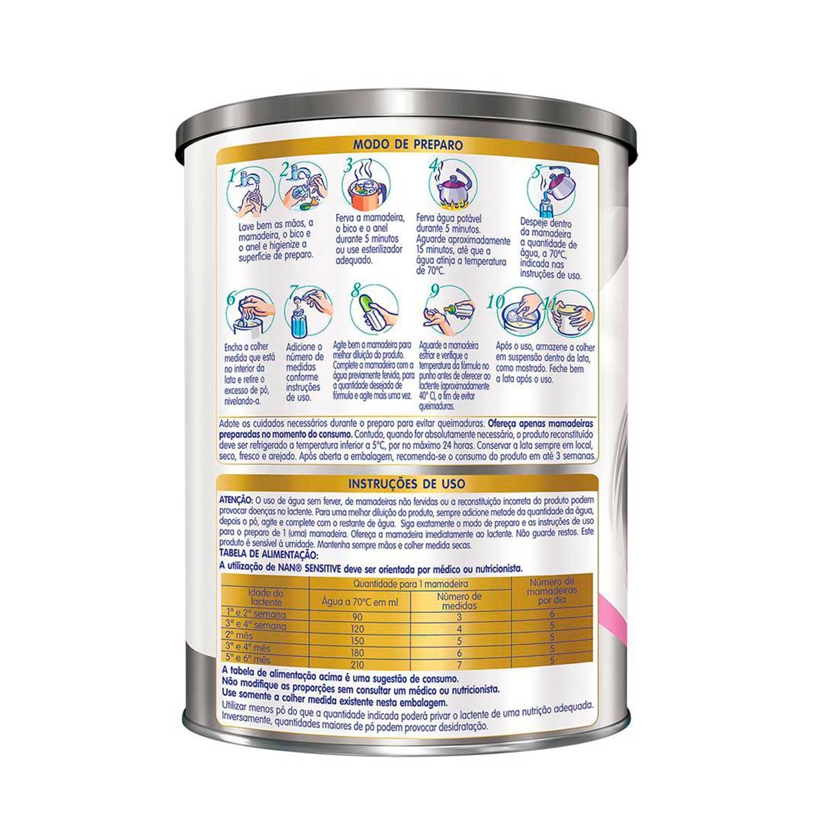 Fórmula Infantil NAN Sensitive 800g | Droga Raia