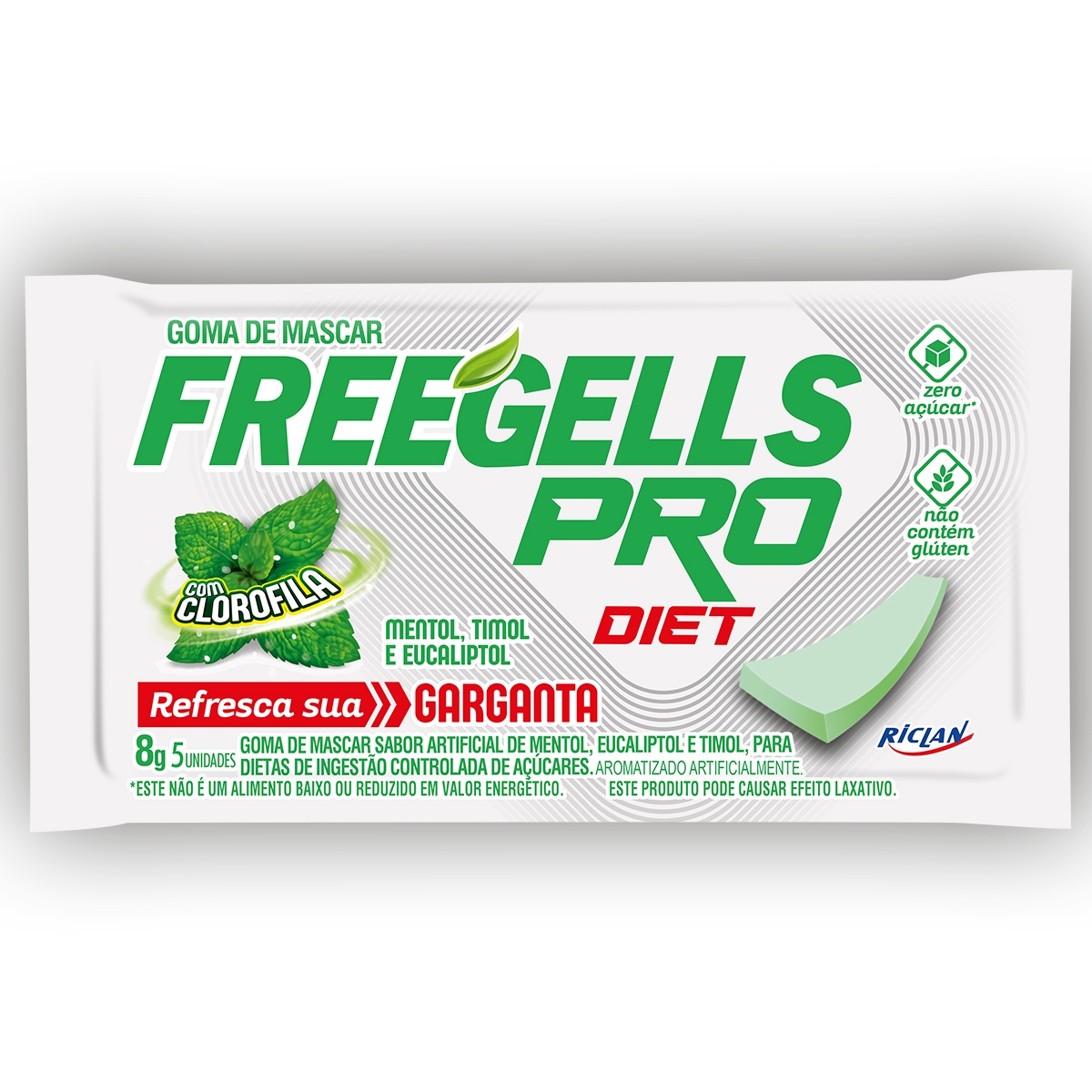 Freegells Pró Gum Diet menta - compre online pelo melhor preço | Droga Raia