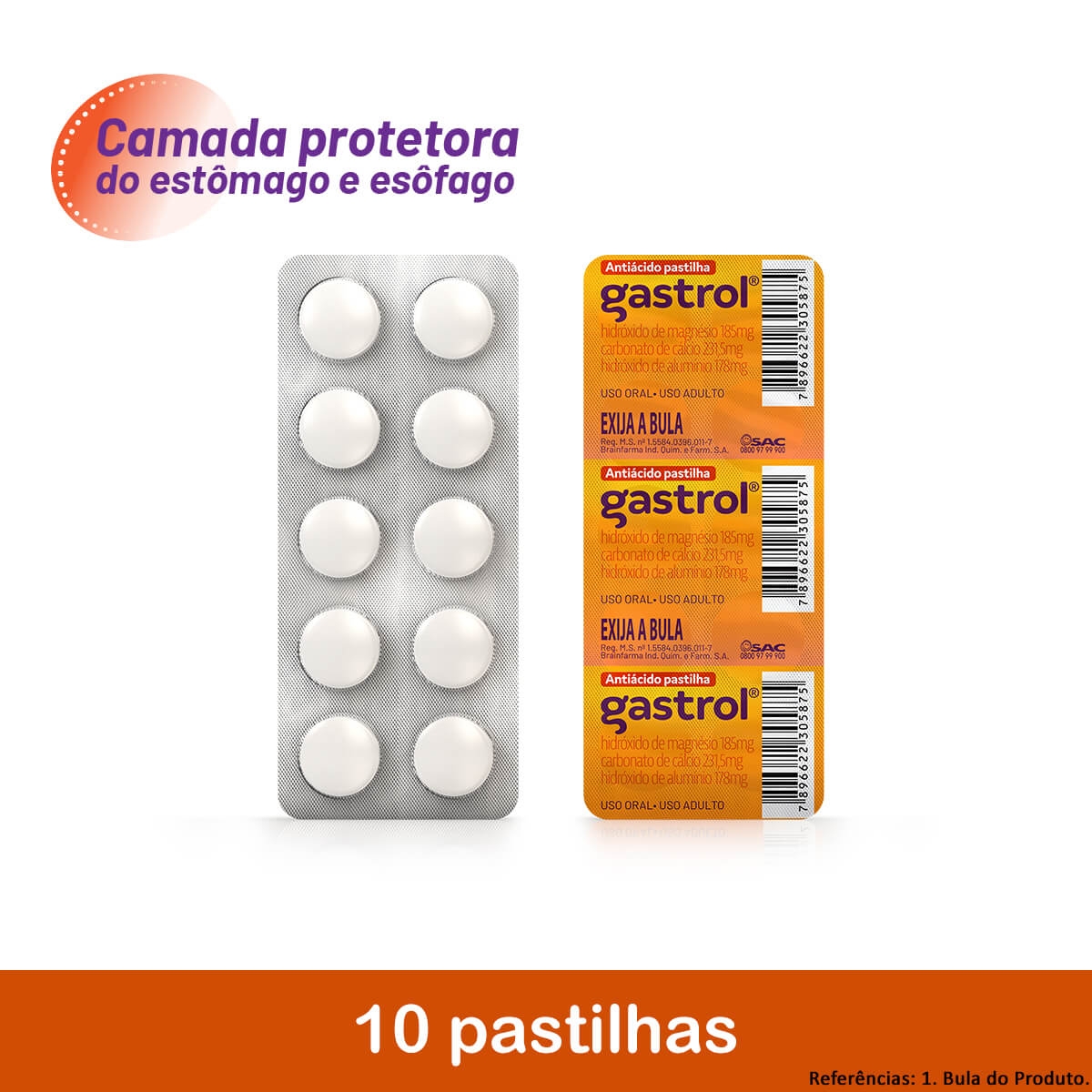 Gastrol 10 pastilhas mastigáveis: leia a bula e veja onde comprar ...