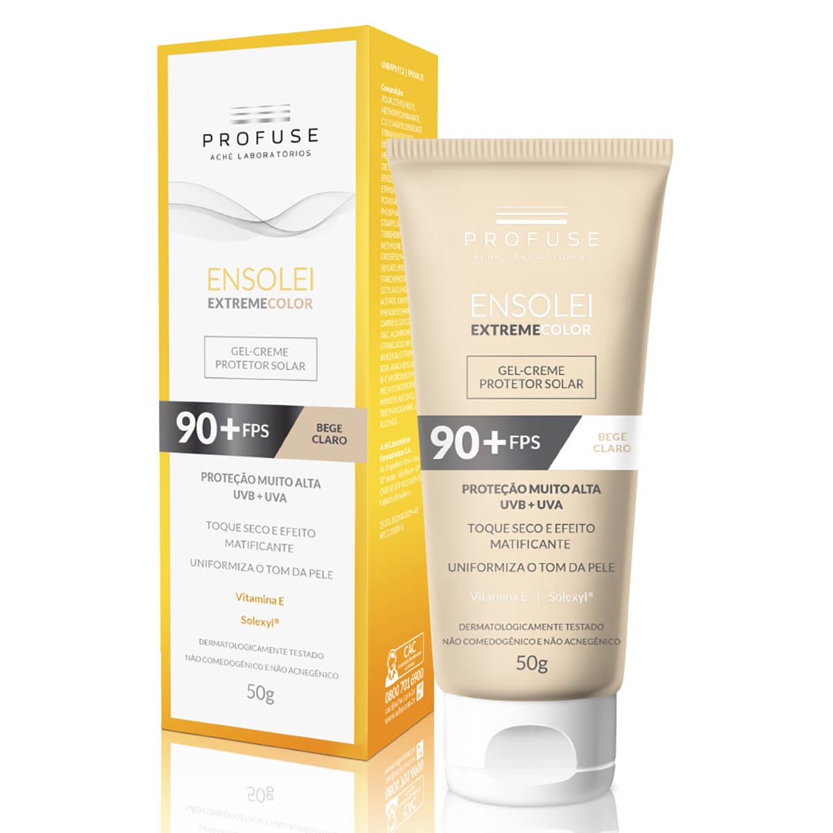 Protetor Solar Facial Profuse Ensolei Extreme Color Bege Claro FPS 90 ...