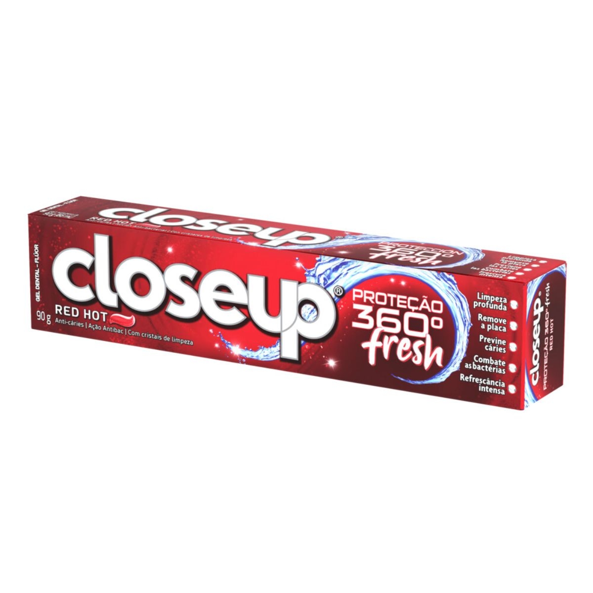 Pasta de Dente em Gel Closeup Proteção 360° Fresh Red Hot com 90g ...