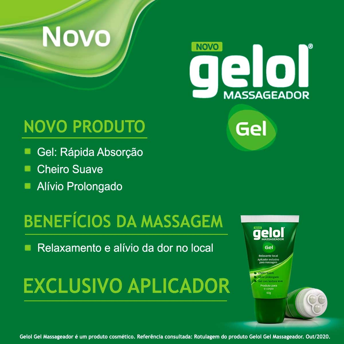 Gel Relaxante para Massagem Gelol com 60g: Encontre online | Droga Raia