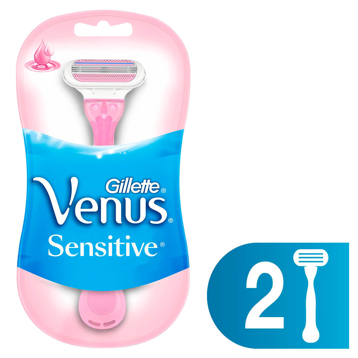 Aparelho de Depilar Gillette Venus Sensitive 2 Unidades | Droga Raia