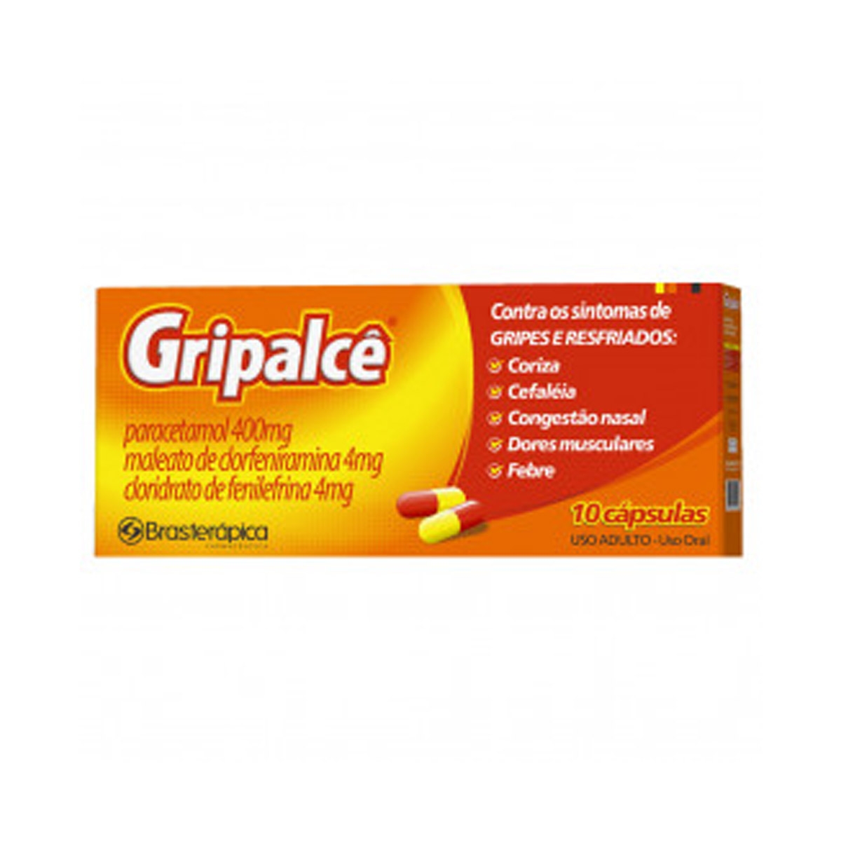 Gripalcê Paracetamol 400mg + Cloridrato Fenillefrina 4mg + Maleato de ...