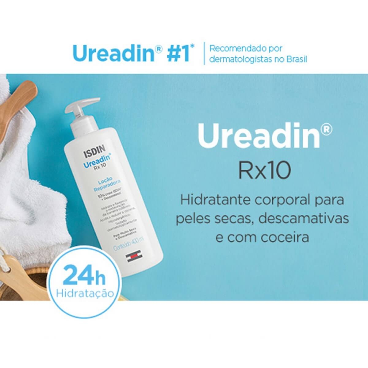 Hidratante Corporal Isdin Ureadin Rx 10 com 400ml | Droga Raia