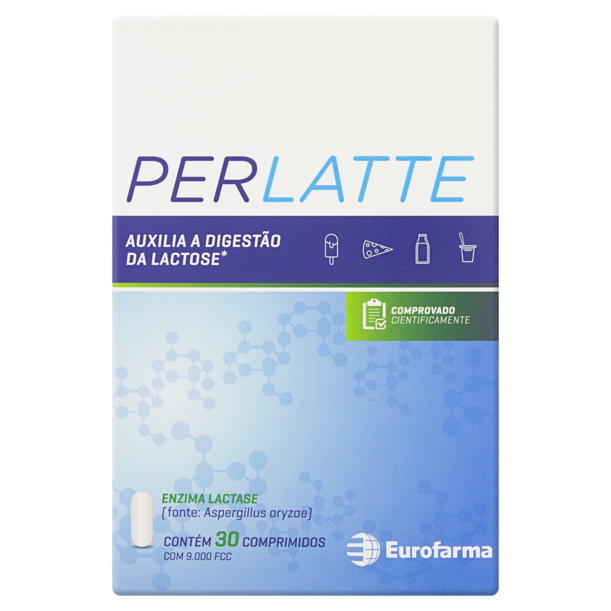 PERLATTE ENZIMA LACTASE 30 CáPS - EUROFARMA | Droga Raia