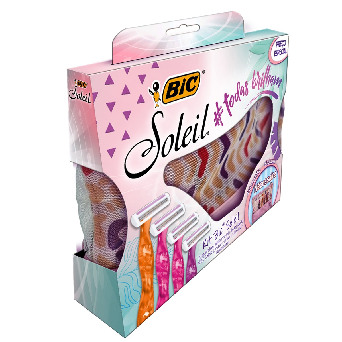 Pack Bic Soleil com 4 Aparelhos de Depilação + Grátis Necessaire ...