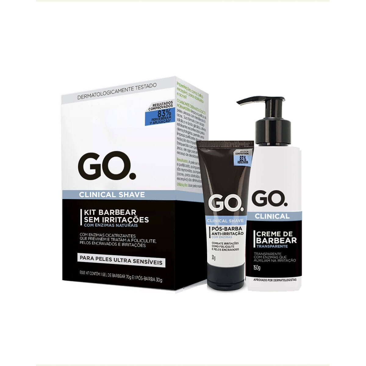 Kit Creme de Barbear + Pós Barba GO. Clinical Shave com 1 Unidade em ...