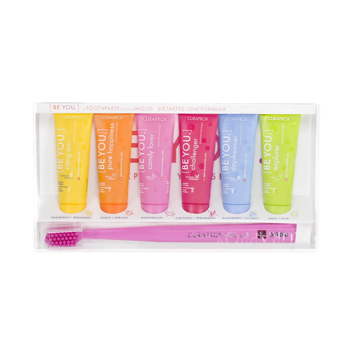 Kit Curaprox Pasta de Dente Be You com 6 unidades + Escova de Dente ...