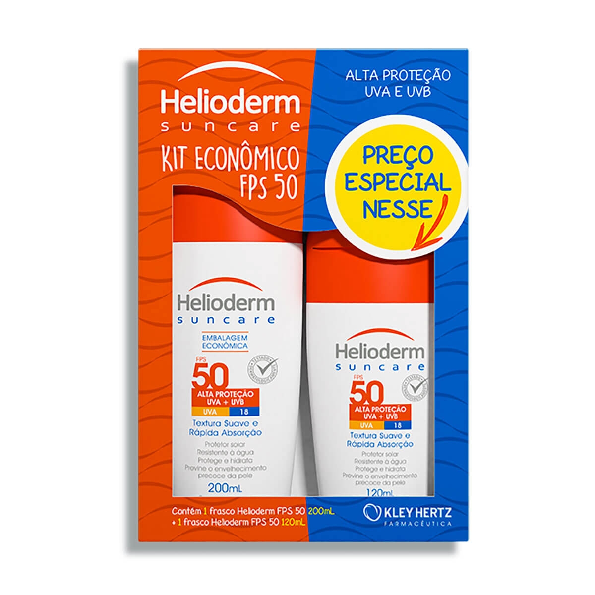 Kit Helioderm Suncare com 2 Protetores Solares FPS 50 em oferta | Droga ...