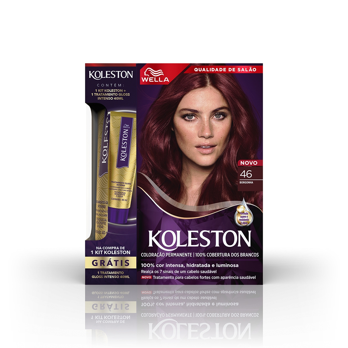 Kit tintura Koleston Borgonha 46 + tratamento Gloss Intenso: oferta ...