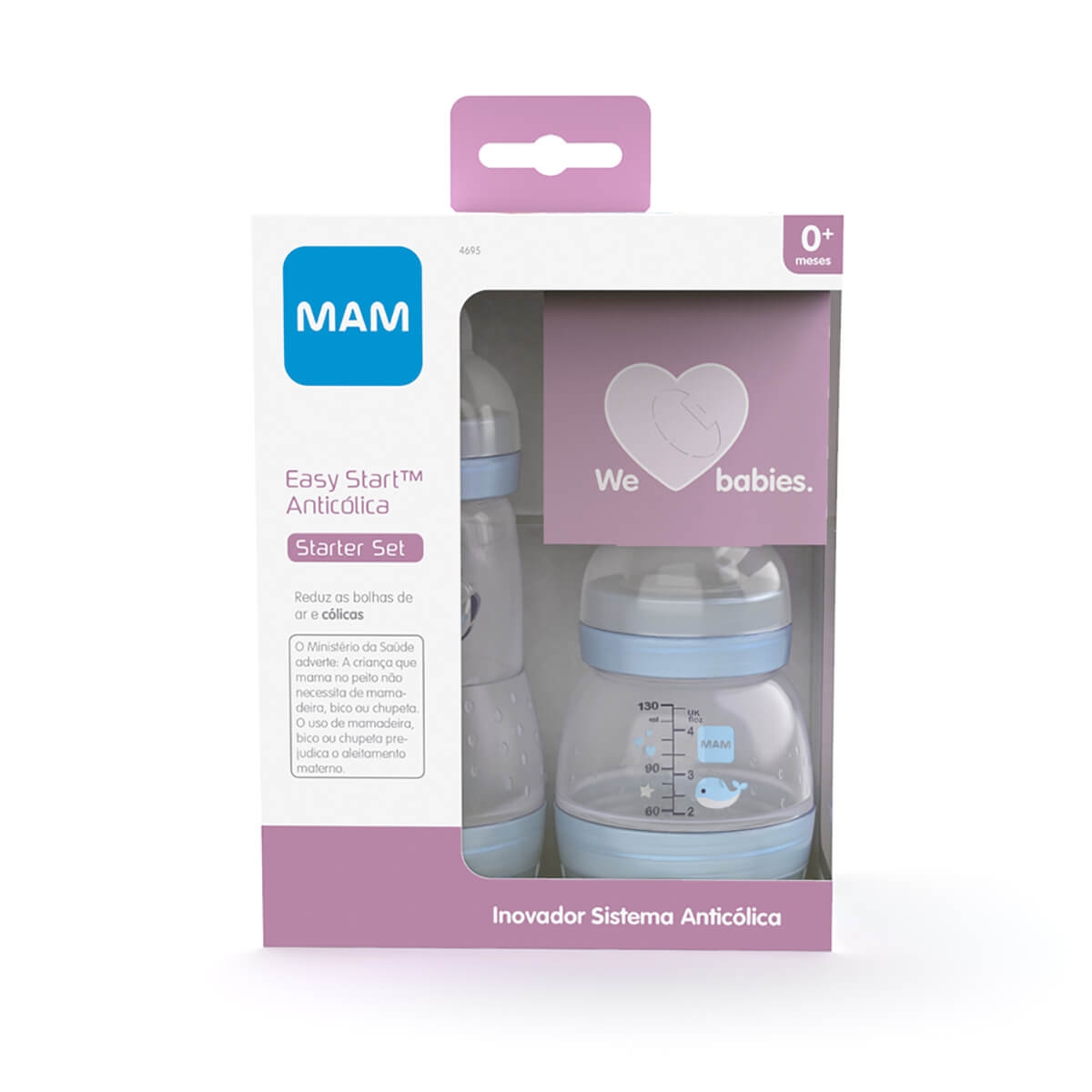 Kit Mamadeira MAM Easy Start Starter Set Azul com 2 Unidades | Droga Raia