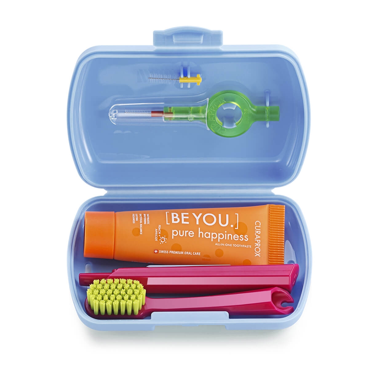 Kit de Viagem Curaprox Escova de Dente + Escova Interdental + Pasta de ...