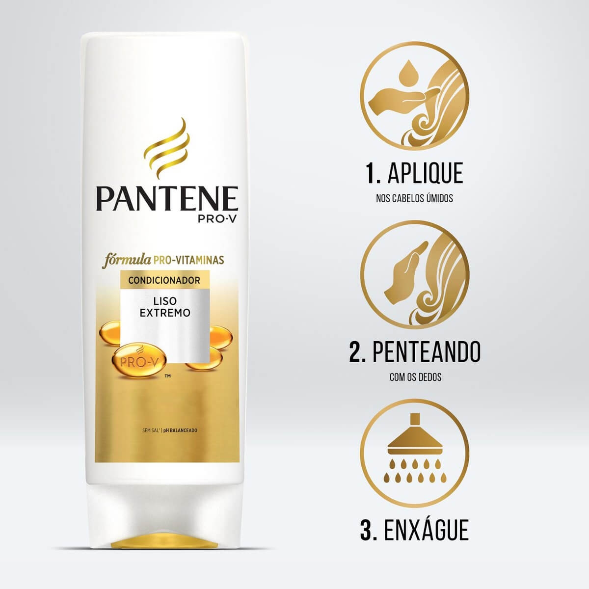 Kit Pantene Liso Extremo Shampoo 350ml + Condicionador 175ml | Droga Raia