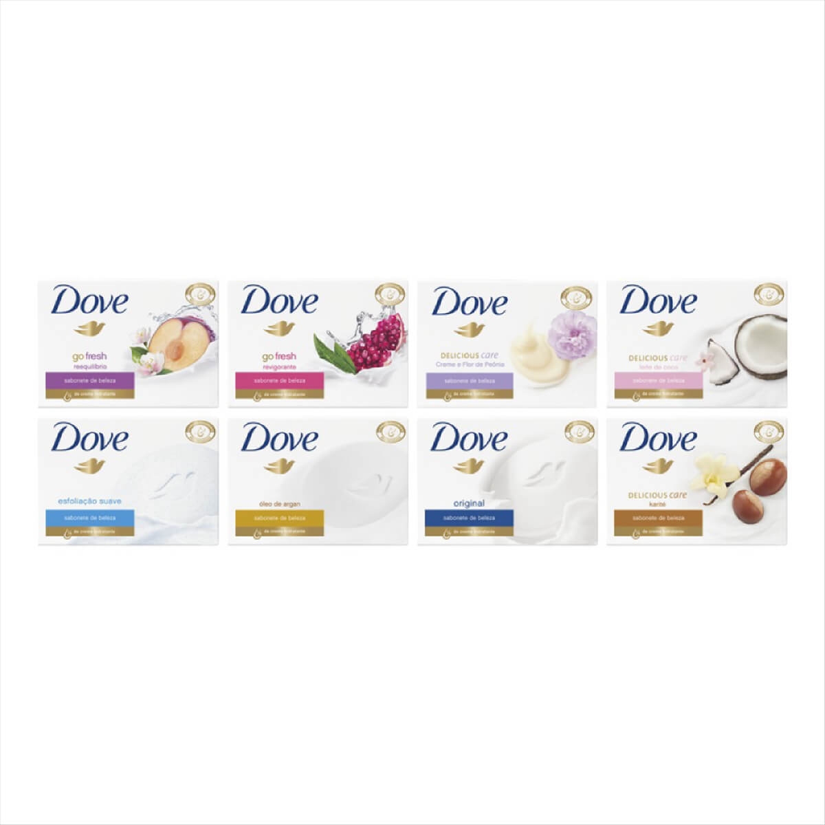 Kit Sabonete em Barra Dove Branco 90g 6 unidades | Droga Raia