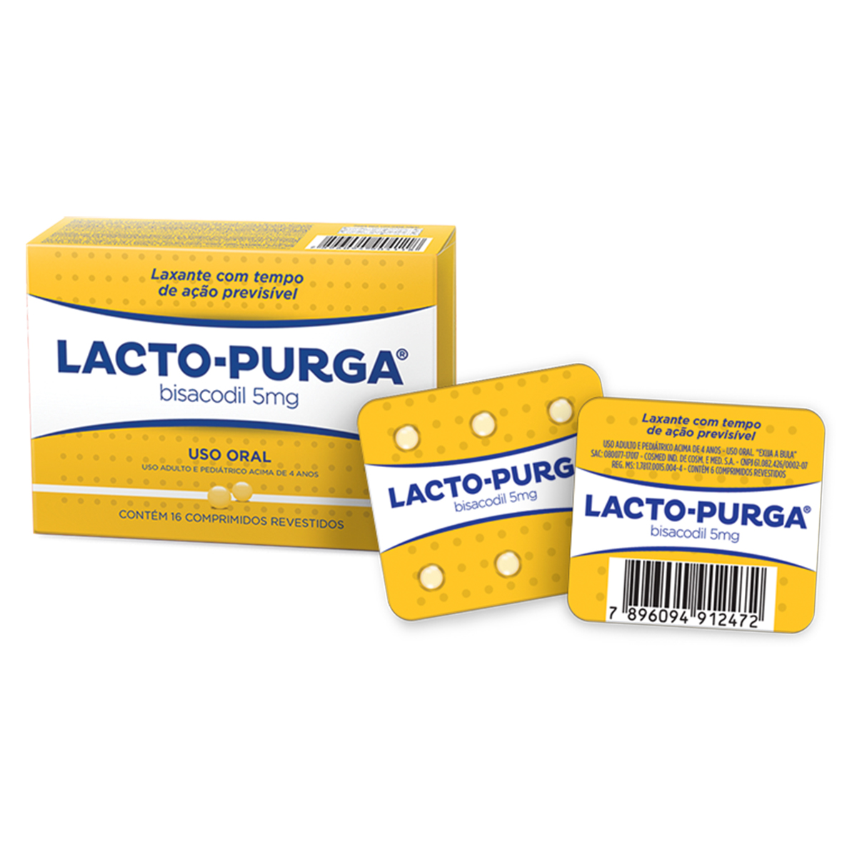 Laxante Fitoterápico Lacto-Purga 5mg com 16 comprimidos | Droga Raia