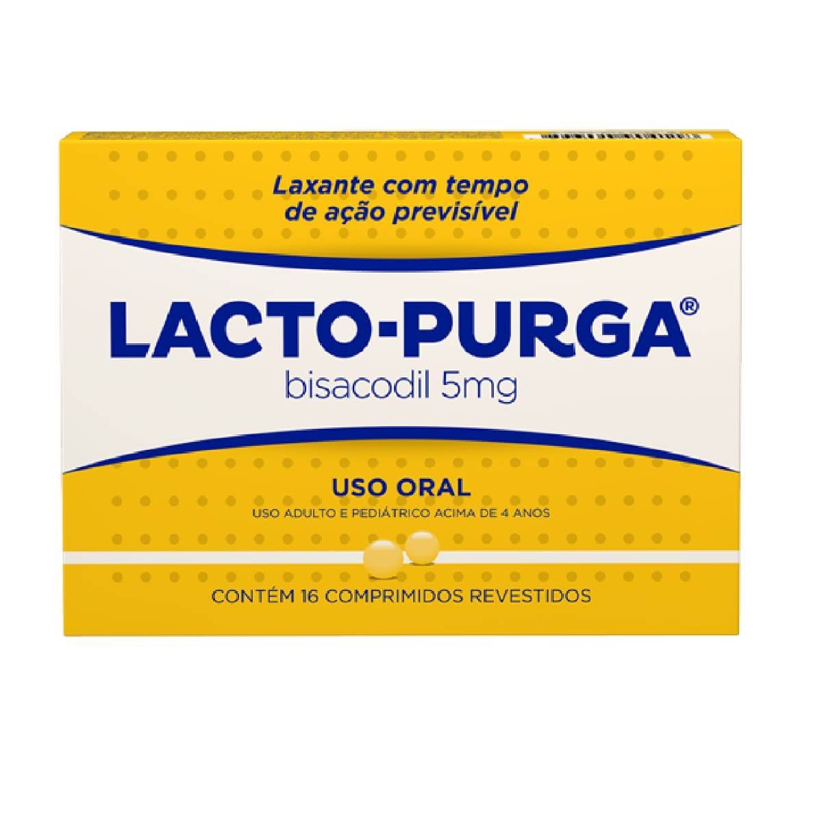 Laxante Fitoterápico Lacto-Purga 5mg com 16 comprimidos | Droga Raia