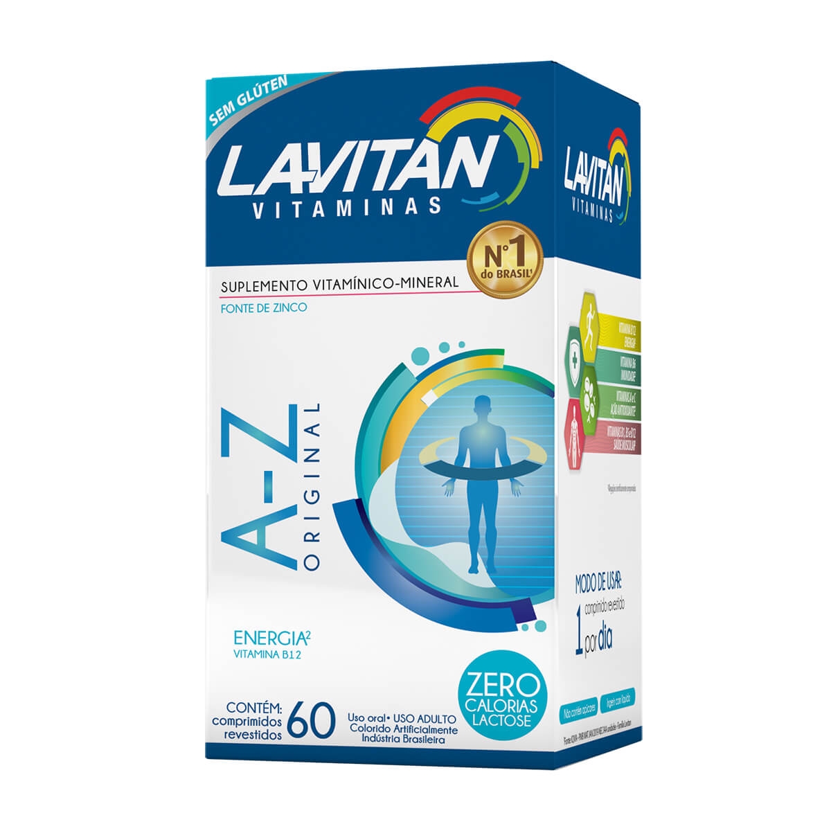 Suplemento Vitamínico-Mineral Lavitan A-Z Original com 60 comprimidos ...