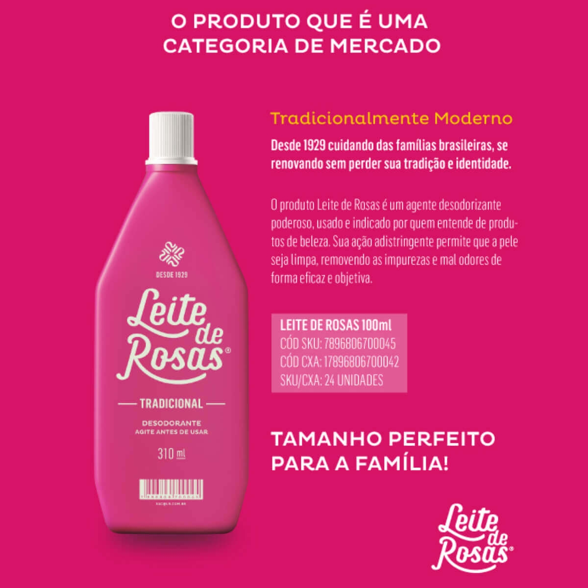 Leite de Rosas 310ml | Droga Raia